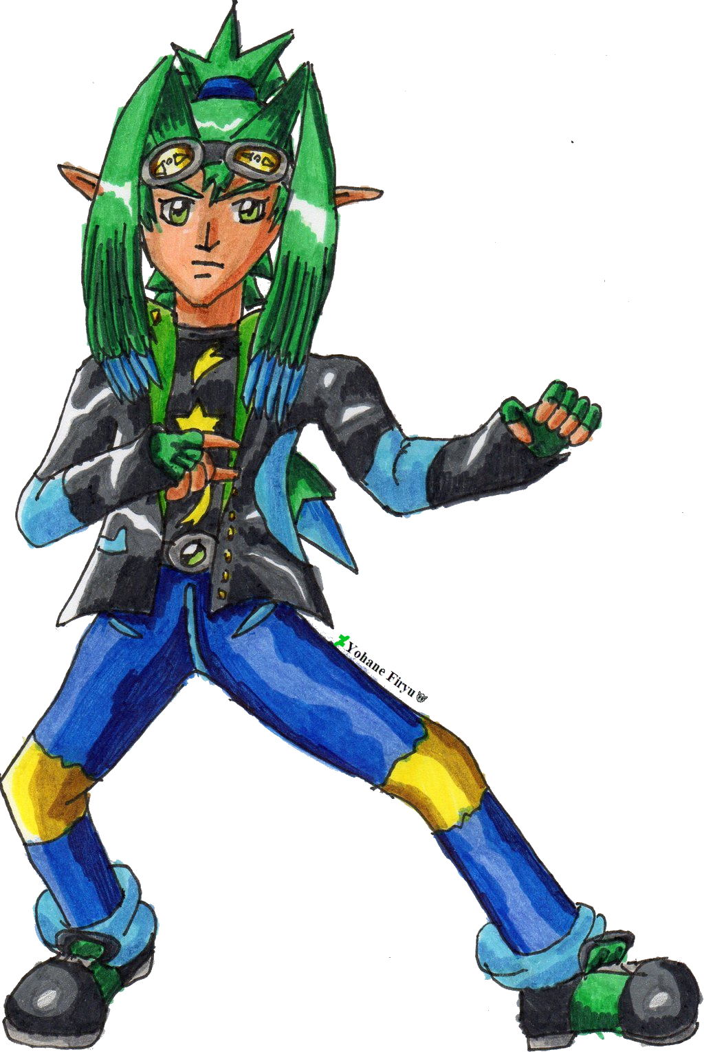 Kenji's Action Pose (redrawn) by Yohane-Ryuzo on DeviantArt