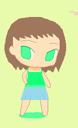 green chibi girl by alligart on DeviantArt