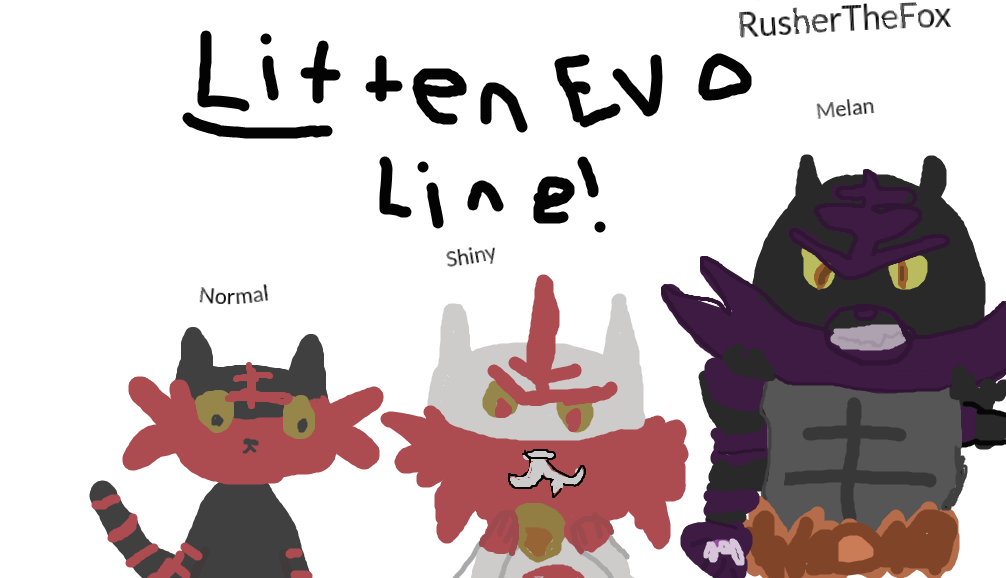 Litten Evolution Line! by RusherTheFox on DeviantArt