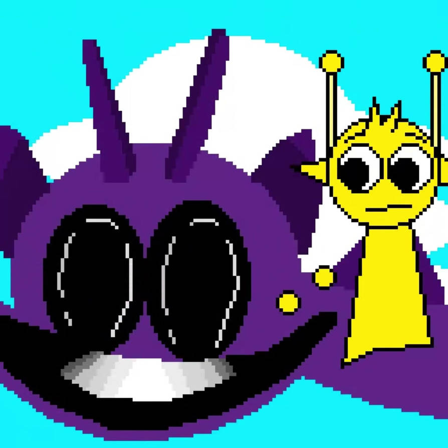 Simon asking Durple for help! (Sprunki) by CHAOS64Sprinkles on DeviantArt