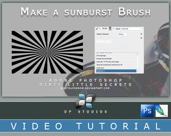 Make a Sunburst brush by DigitalPhenom on DeviantArt