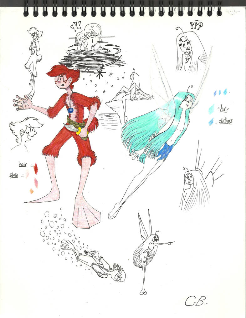 Sea Prince and the Fire Child Sketches by cjbolan on DeviantArt