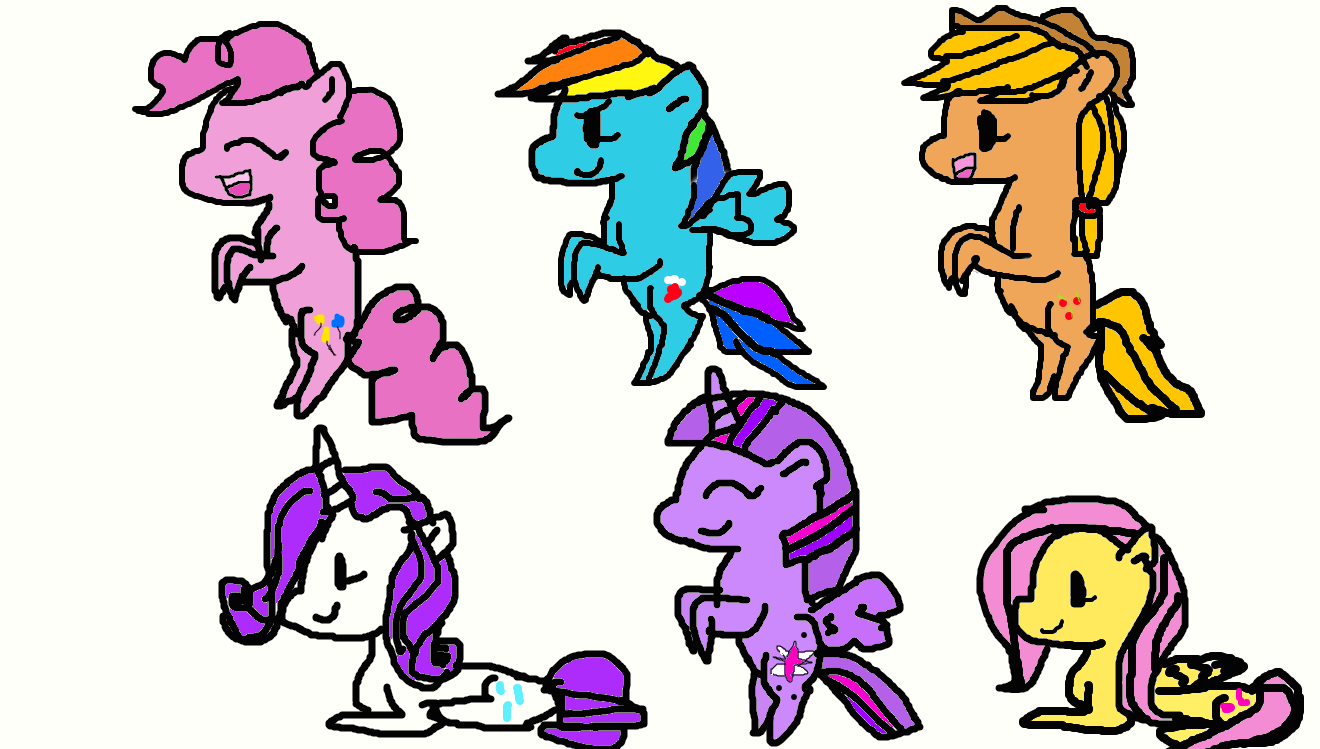 My Little Pony Mane Six Chibi by PinkiePie1314 on DeviantArt