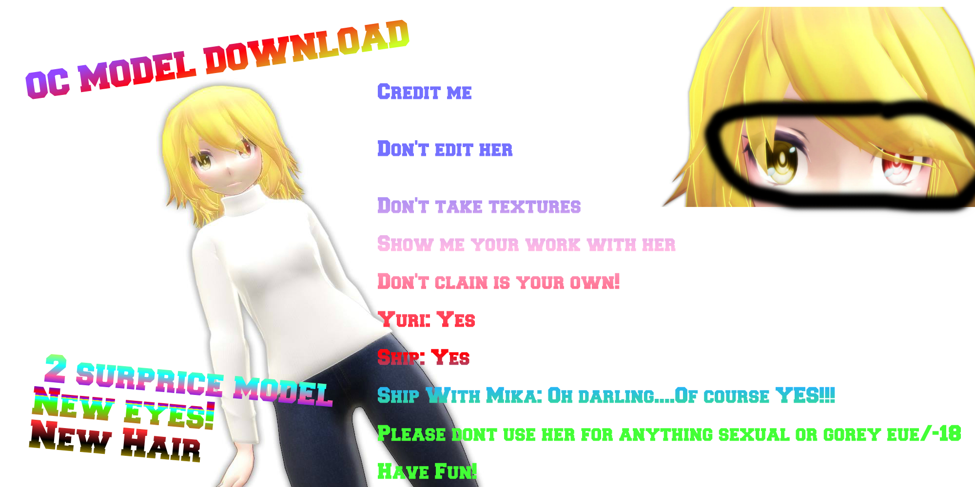 [MMD] OC model DOWNLOAD by MangleCZ1 on DeviantArt