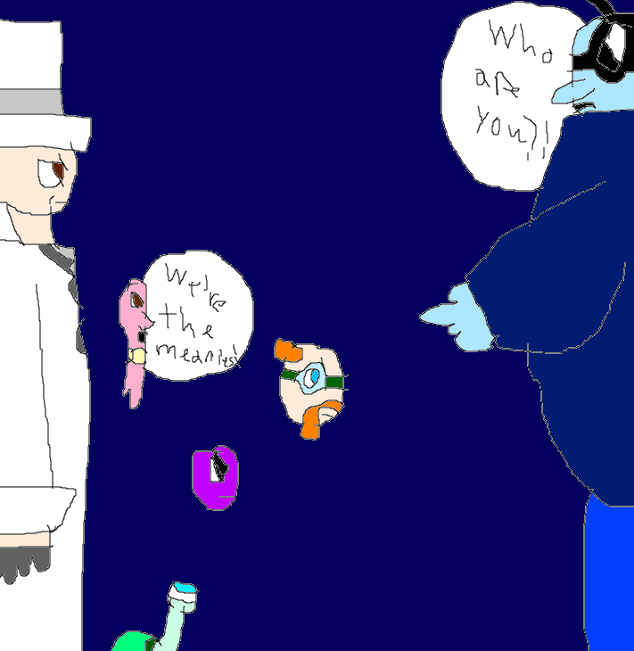 The Meanies meet the Blue Meanie. by rollerbrawl895 on DeviantArt