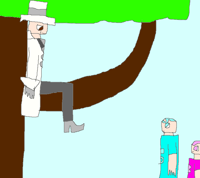 Numbertaker in a tree. by rollerbrawl895 on DeviantArt