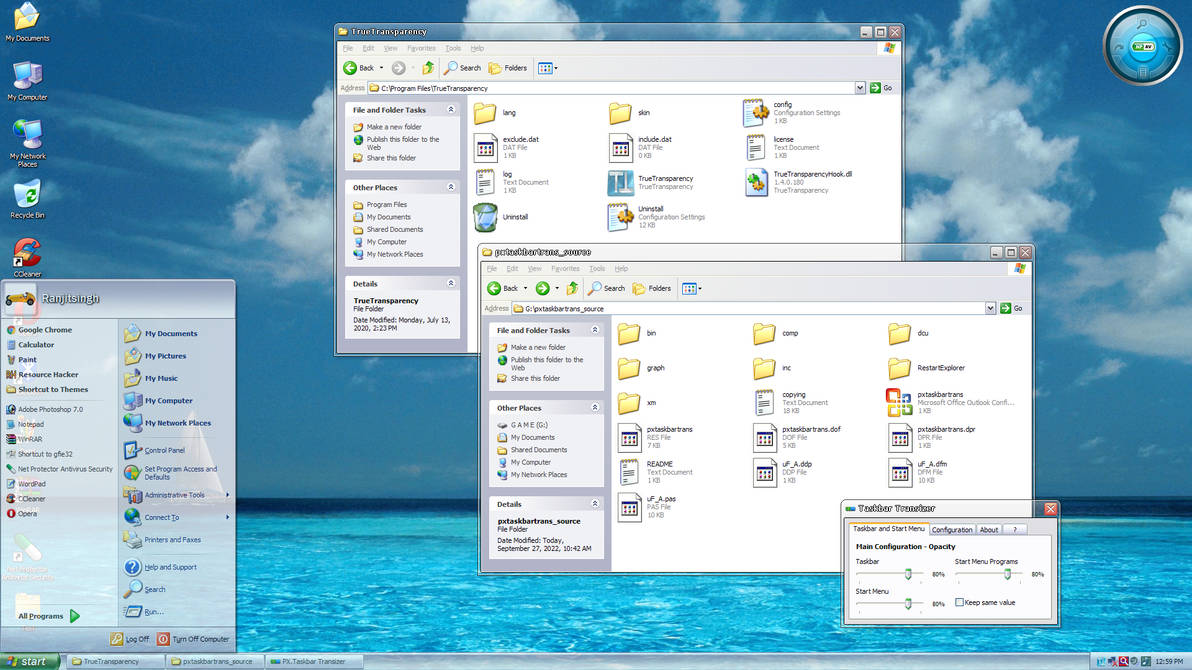 Glass border for windows xp by Ranjitsingh20 on DeviantArt