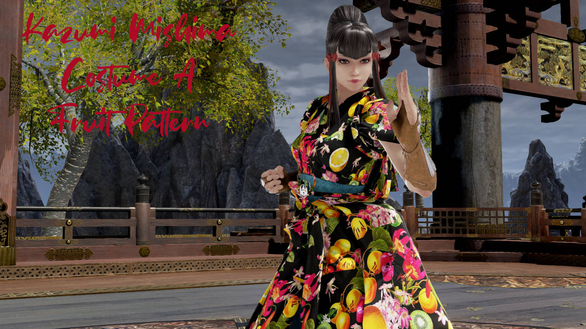 Kazumi Mishima - Costume A - Fruit Pattern by zurazumi on DeviantArt