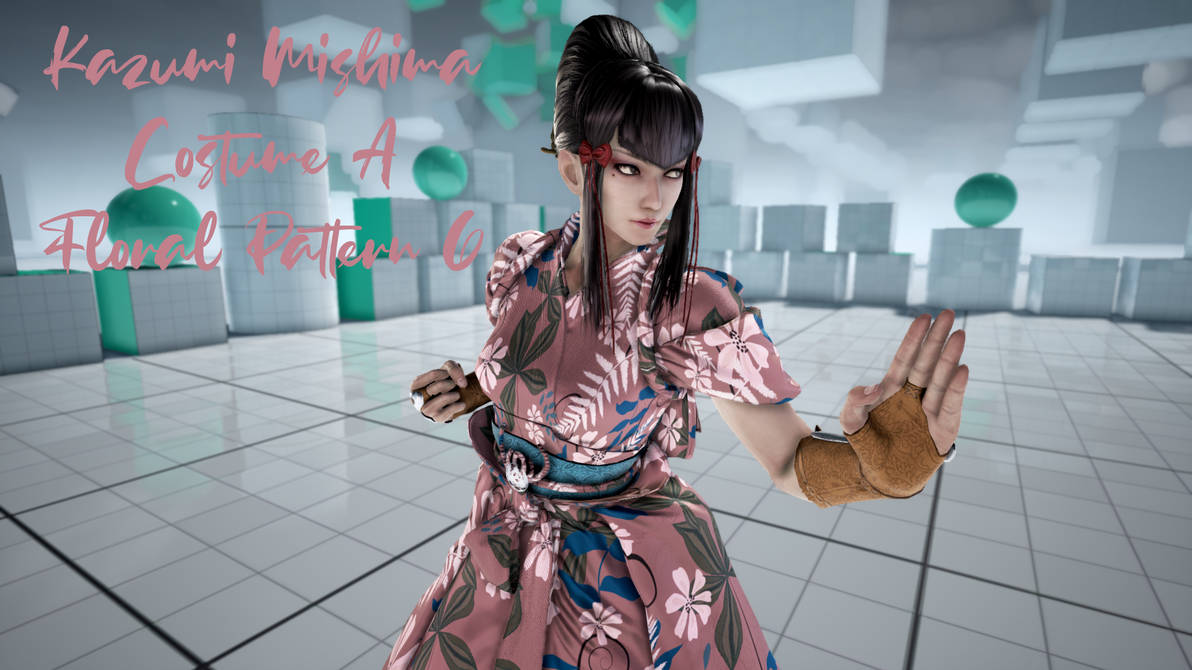 Kazumi Mishima - Costume A - Floral Pattern 6 by zurazumi on DeviantArt