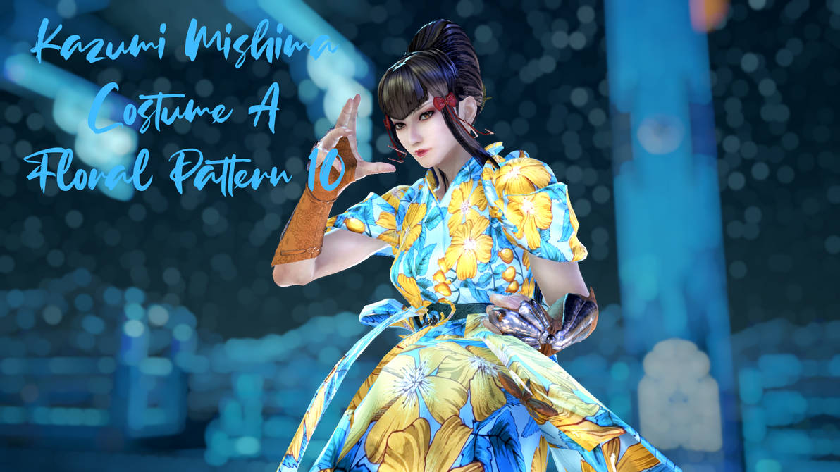 Kazumi Mishima - Costume A - Floral Pattern 10 by zurazumi on DeviantArt