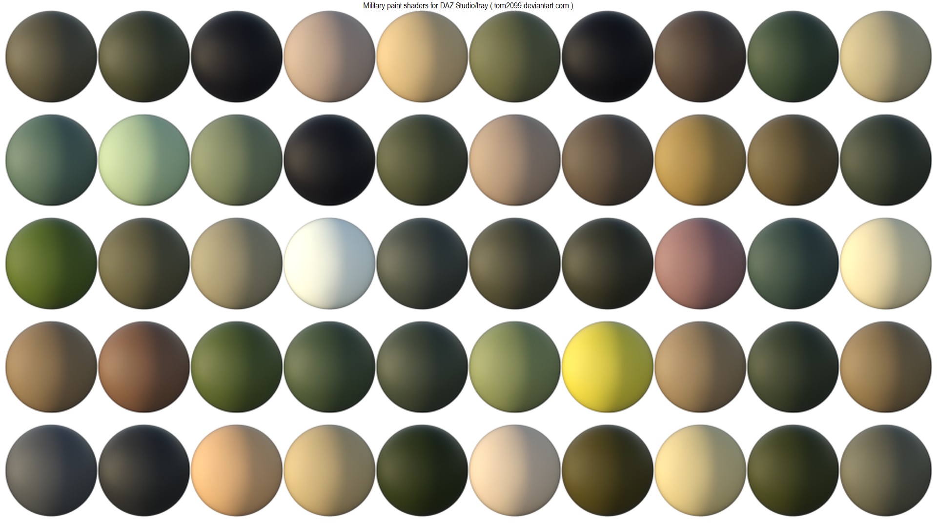 Military Paint shaders for DAZ Studio *IRAY* by Tom2099 on DeviantArt