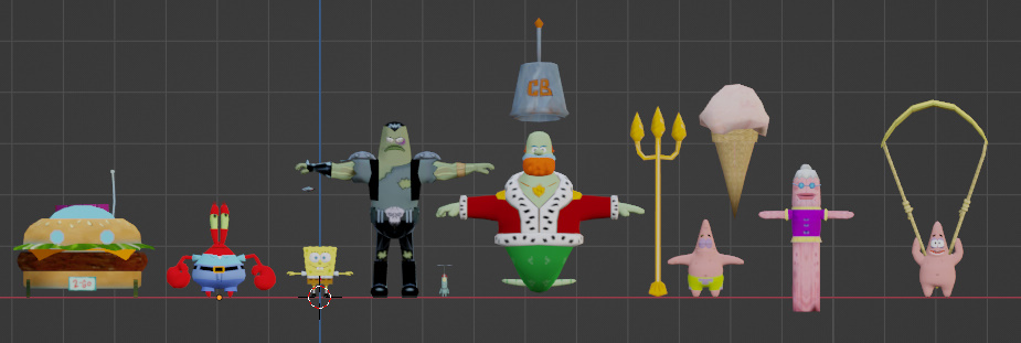 Spongebob Movie 3d Models Pack (download) by PaddyMcClellan on DeviantArt