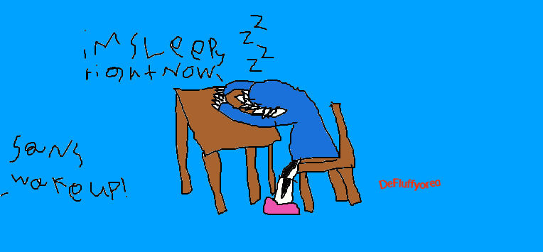 undertale sans sleeping on the table by DeFluffyoreo on DeviantArt