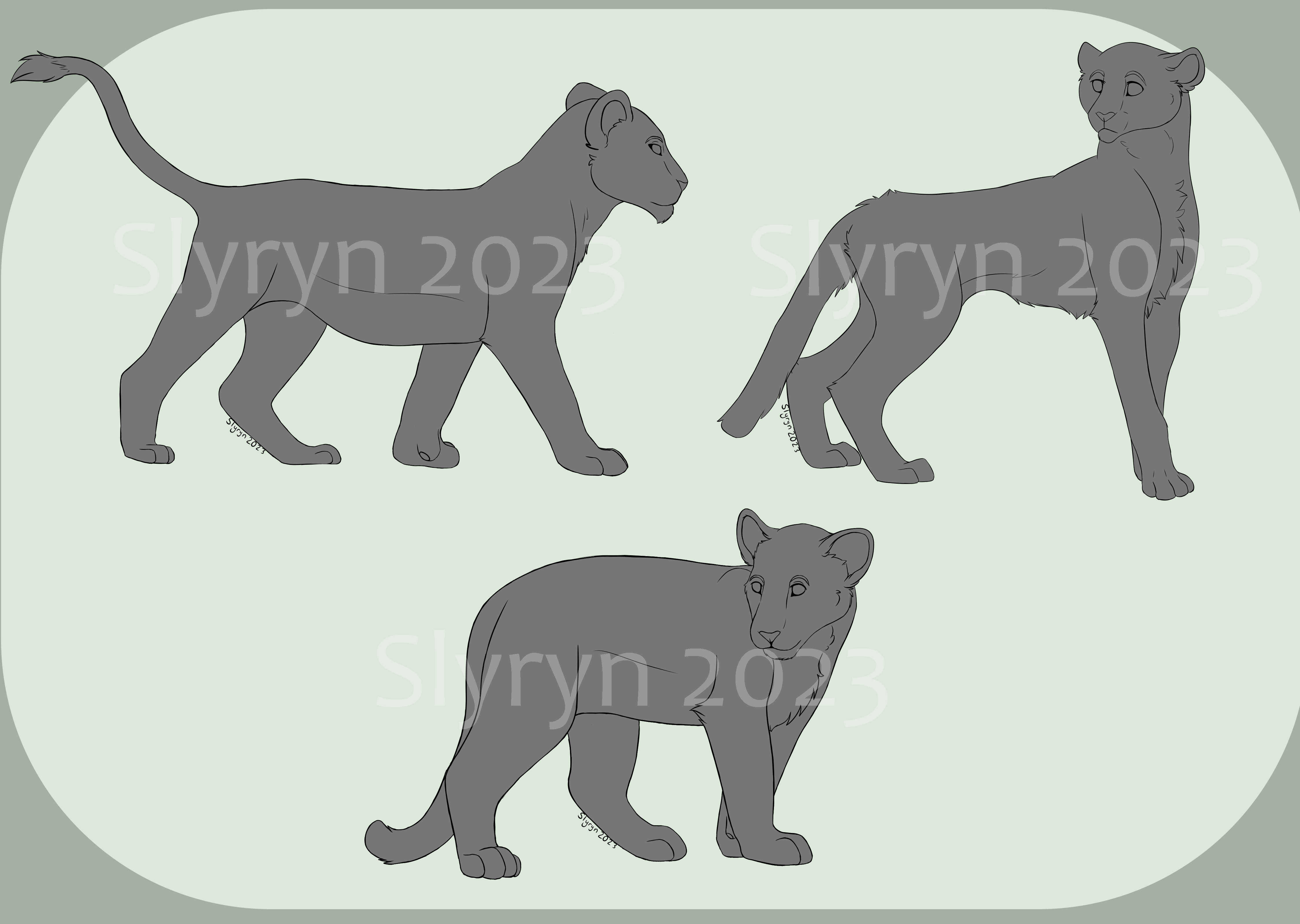 3 Species cub base [P2U] by Slyryn on DeviantArt