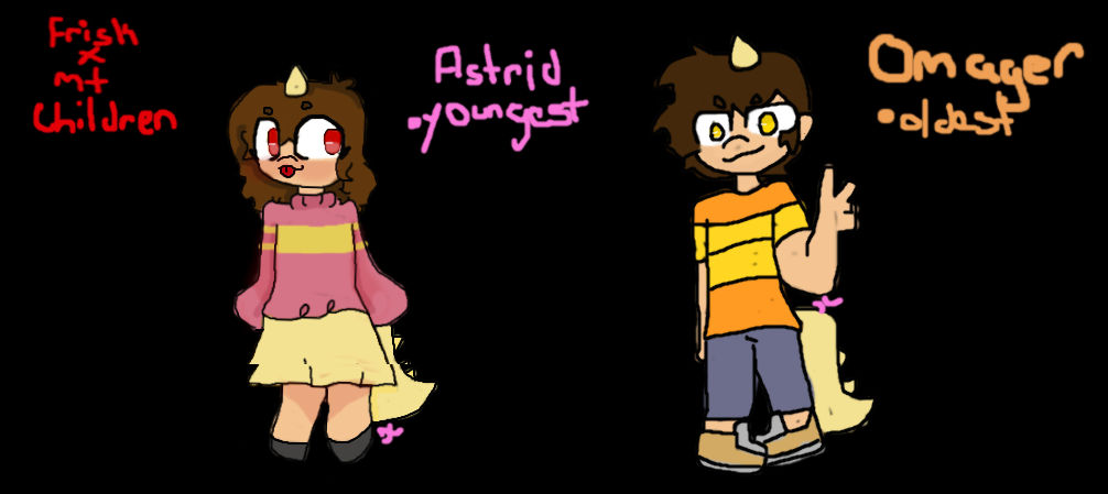 Frisk x MT (monster teen ) Children by AngelWolfieOWO on DeviantArt