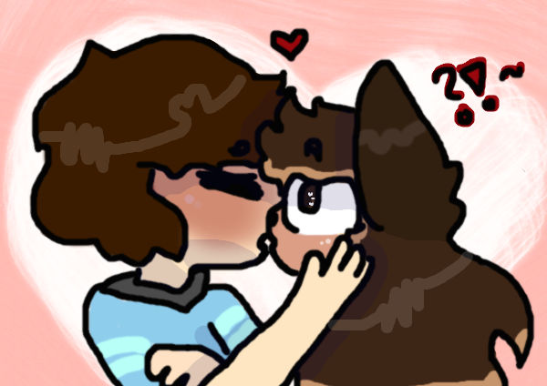 the first couple kiss ~~ by AngelWolfieOWO on DeviantArt