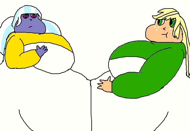 Honest waifus belly squish by Butterfox99 on DeviantArt