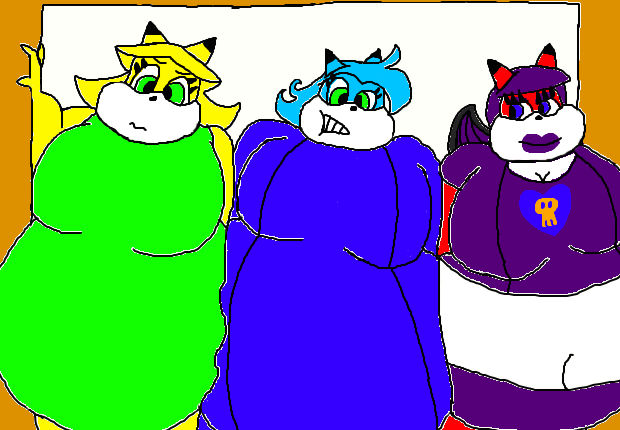 Three fat foxes, one big door by Butterfox99 on DeviantArt