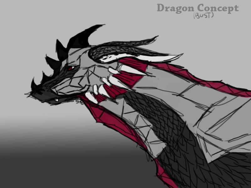 Dragon Concept Bust by SuperGalaxyFox on DeviantArt
