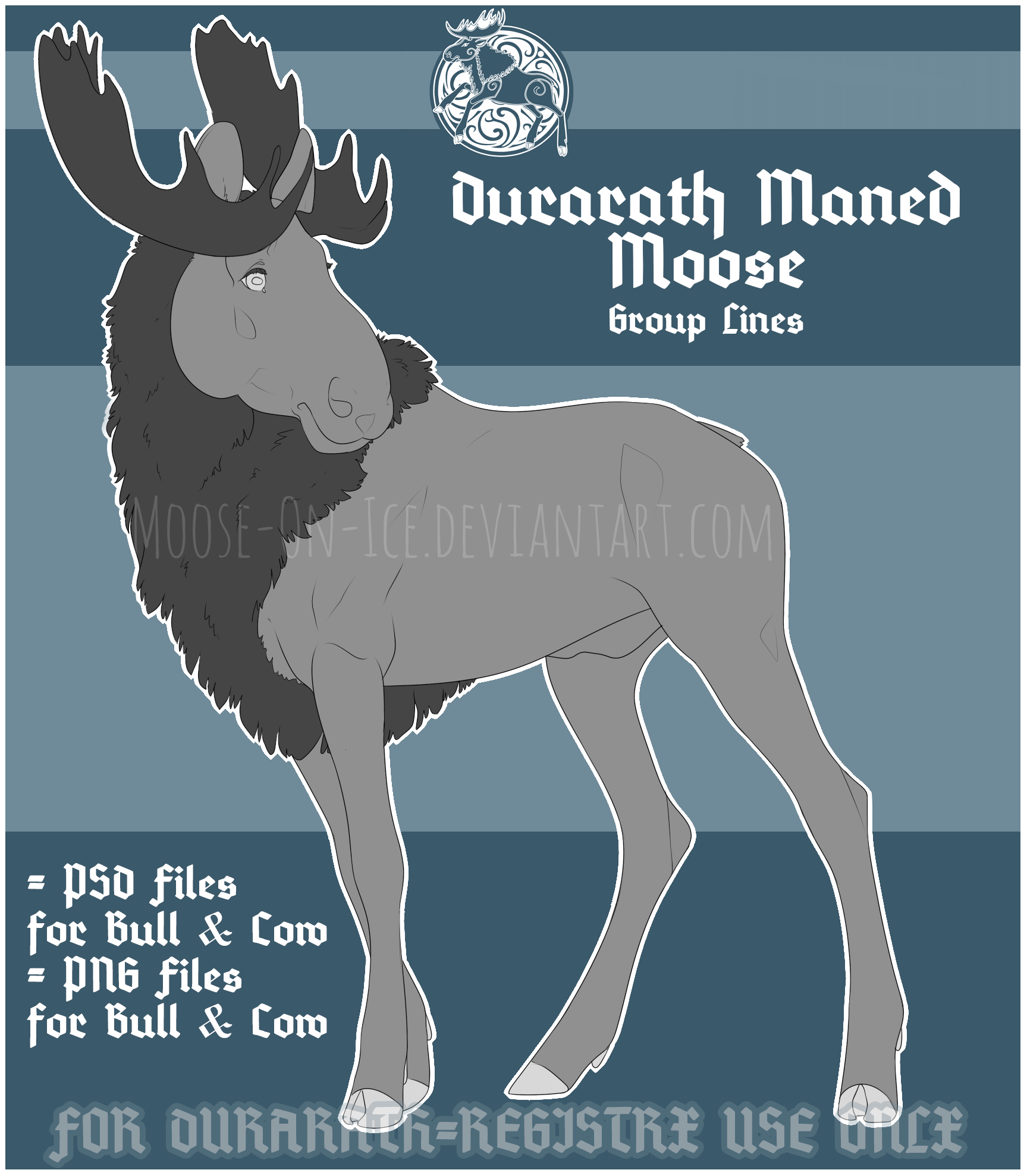 Maned Moose | Group Moose Lines (F2U FOR BREED) by ELGURITCH on DeviantArt