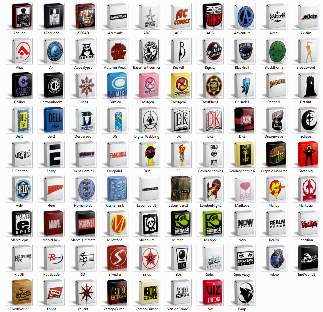 Comic Folder Publisher Icons 2 by 600WPMPO on DeviantArt