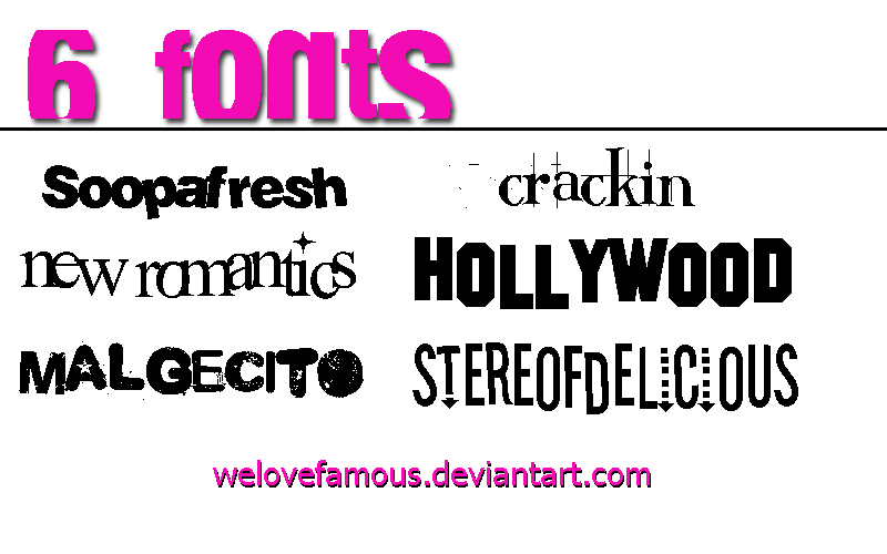 New Fonts by welovefamous on DeviantArt