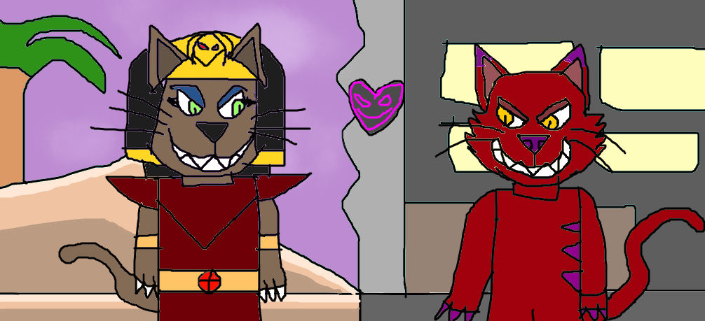 evil cat love (art trade) by videogamer312 on DeviantArt