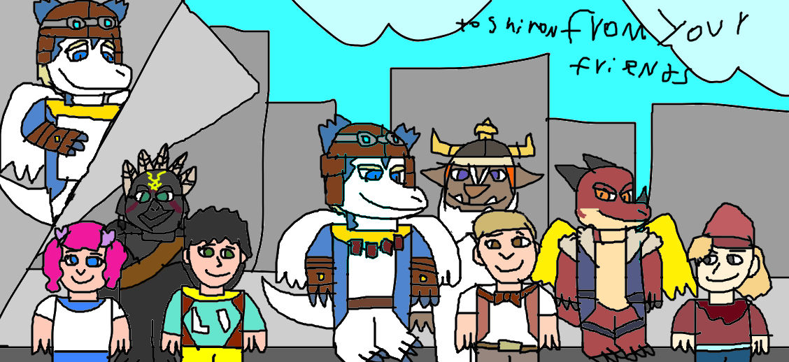 shiron sees a photo of his freinds by videogamer312 on DeviantArt