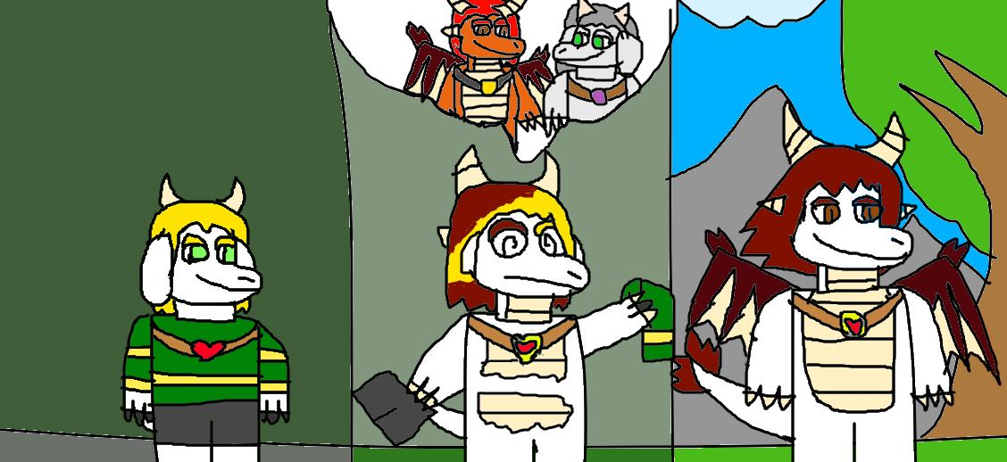 Asriel to Igniel the dragon (tf attempt) by videogamer312 on DeviantArt