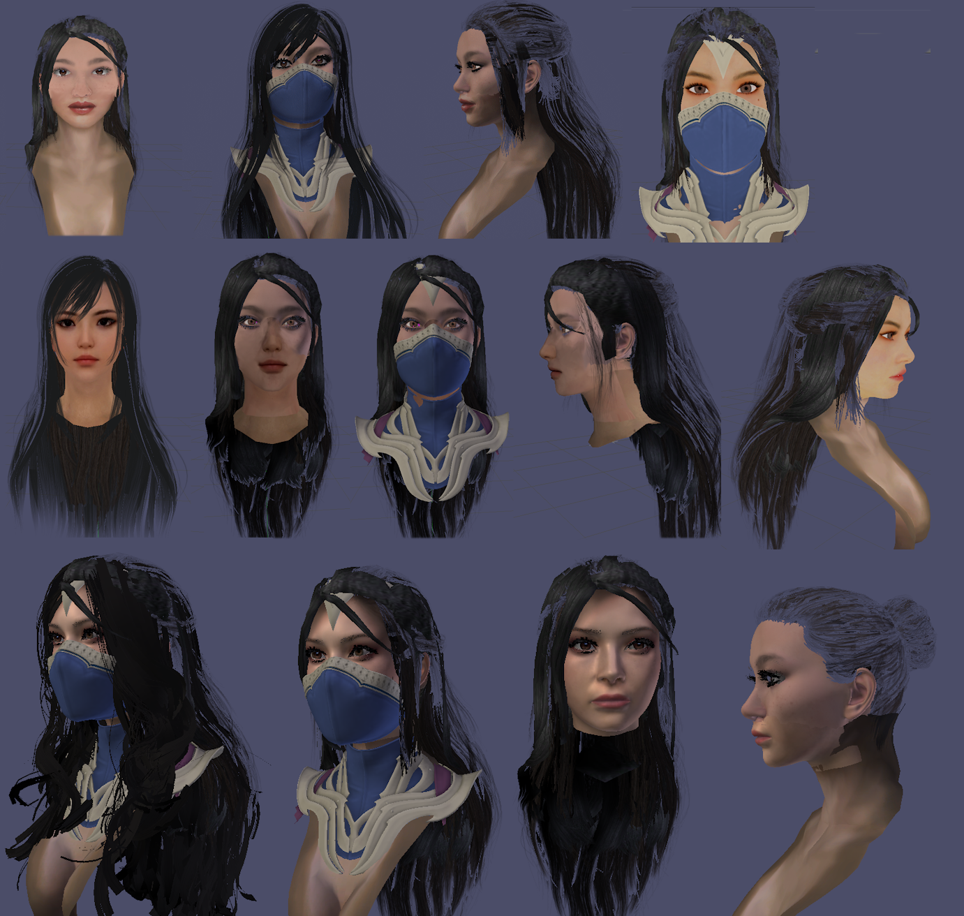 kitana custom 3d model face pack by glowattack2 on DeviantArt