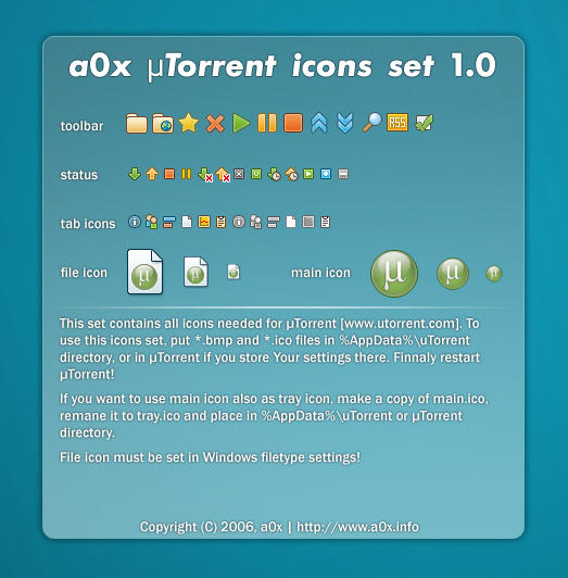 a0x uTorrent icons set 1.0 by a0x on DeviantArt