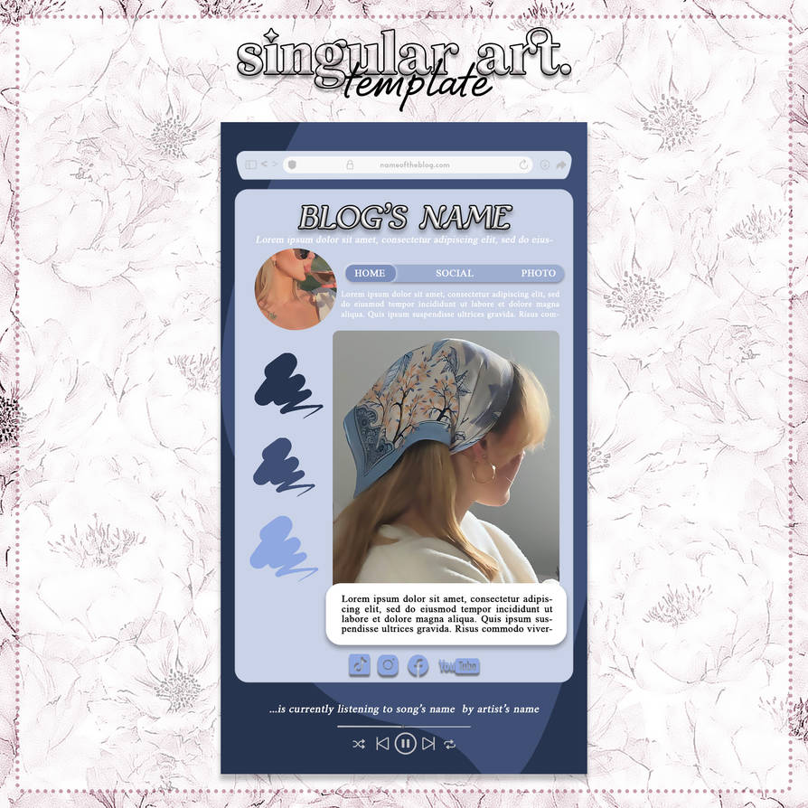 blog #1 - TEMPLATE PSD by peonyrush on DeviantArt