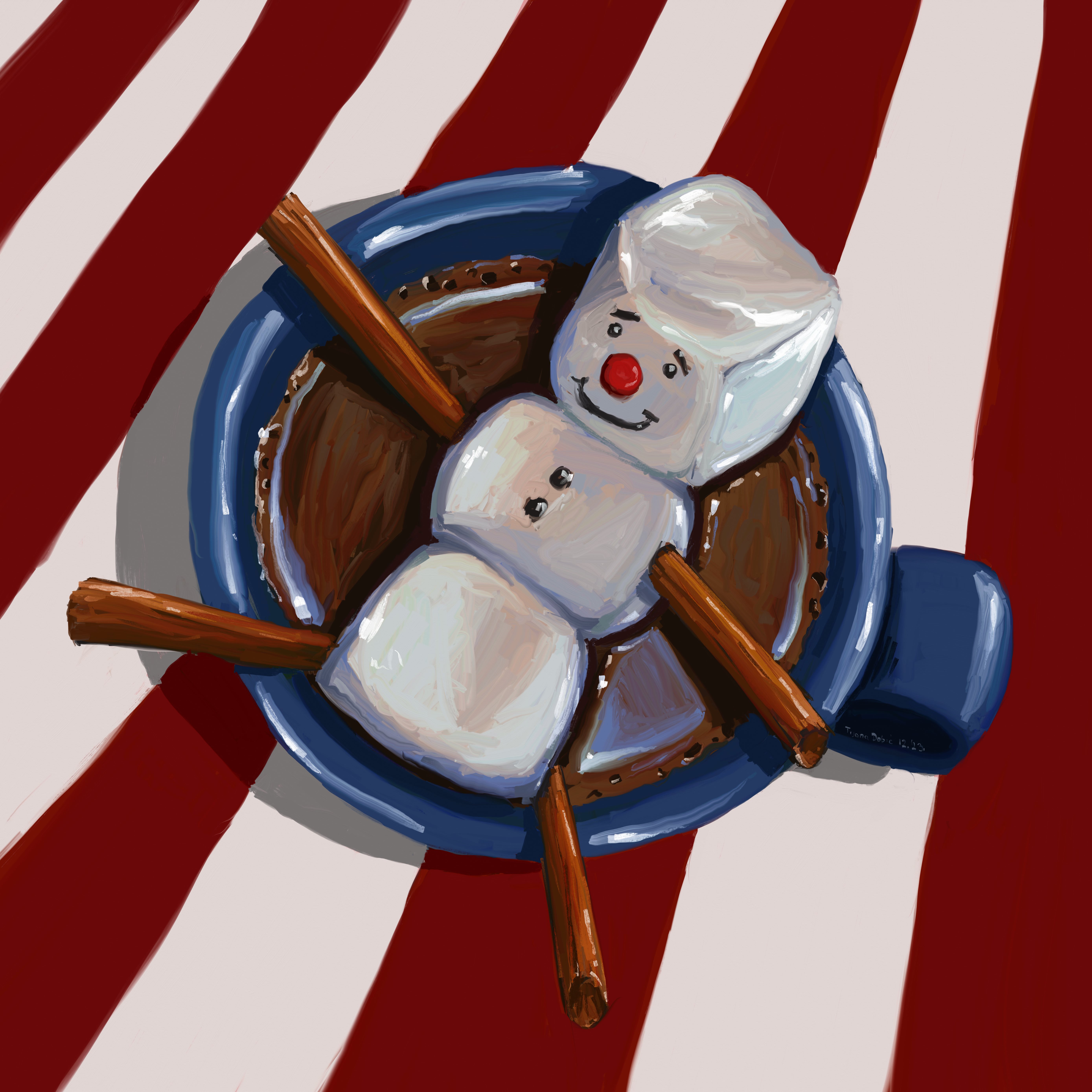 Marshmallows in hot chocolate Society6 by TijanaARTStudio88 on DeviantArt