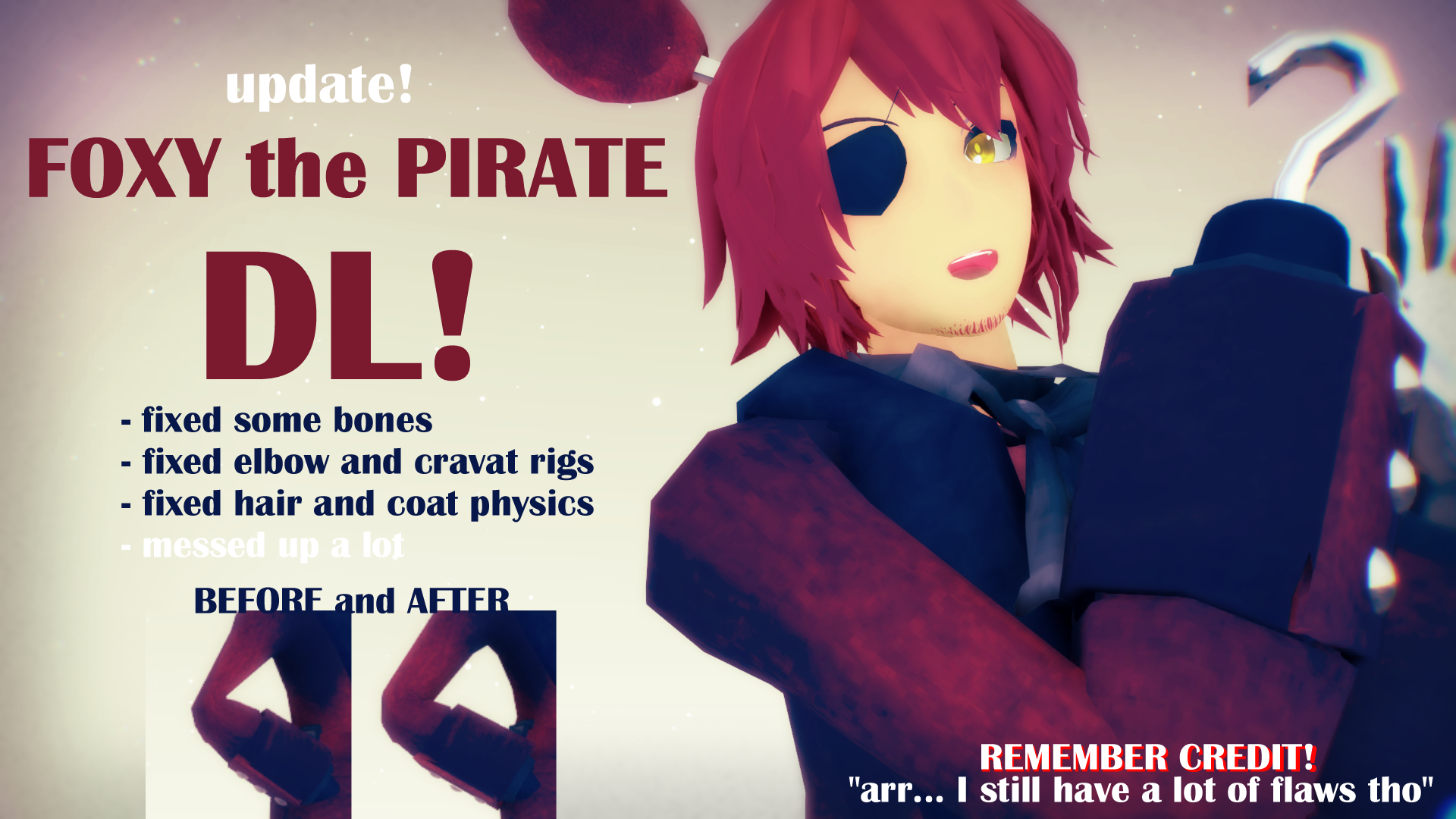 [MMDxFNAF] Human Foxy UPDATED! +DL by Cecil-Westyard on DeviantArt