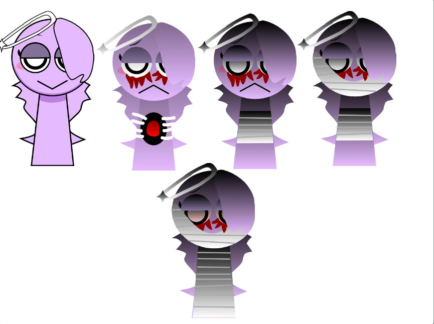 Sprunki oc Rose phase 1 2 3 4 5 by Raysx2025 on DeviantArt