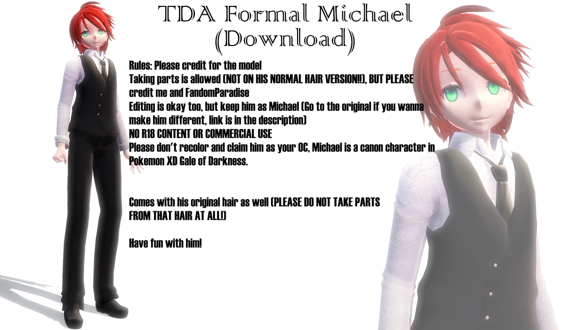 MMD Formal Pokemon XD: GoD Michael (DL Down) by PrincessSkyler on ...