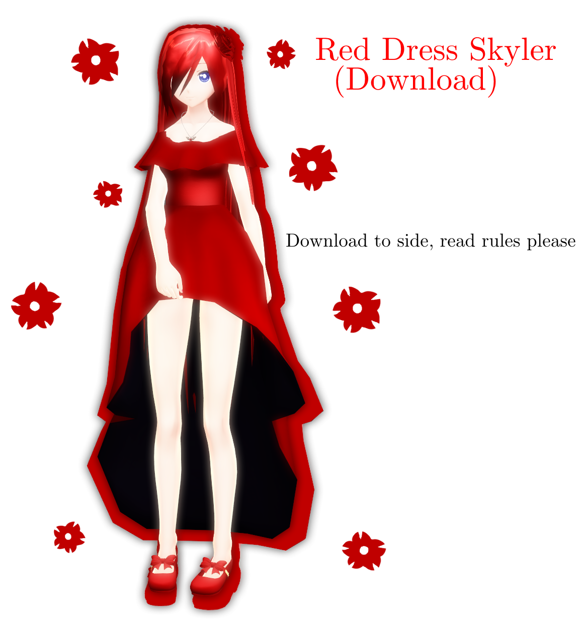 MMD: Red Dress Skyler (Download Down) by PrincessSkyler on DeviantArt