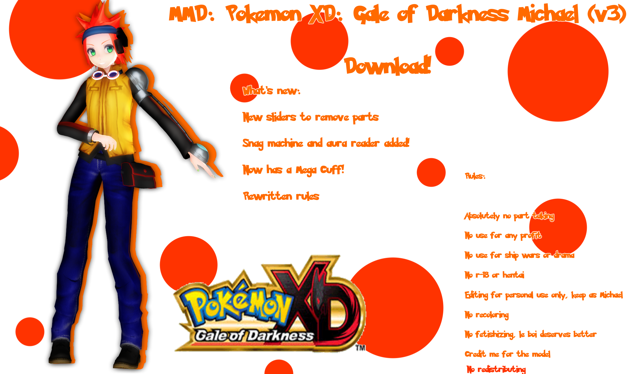 MMD: Pokemon XD GoD Michael (v3) (UPDATED) by PrincessSkyler on DeviantArt