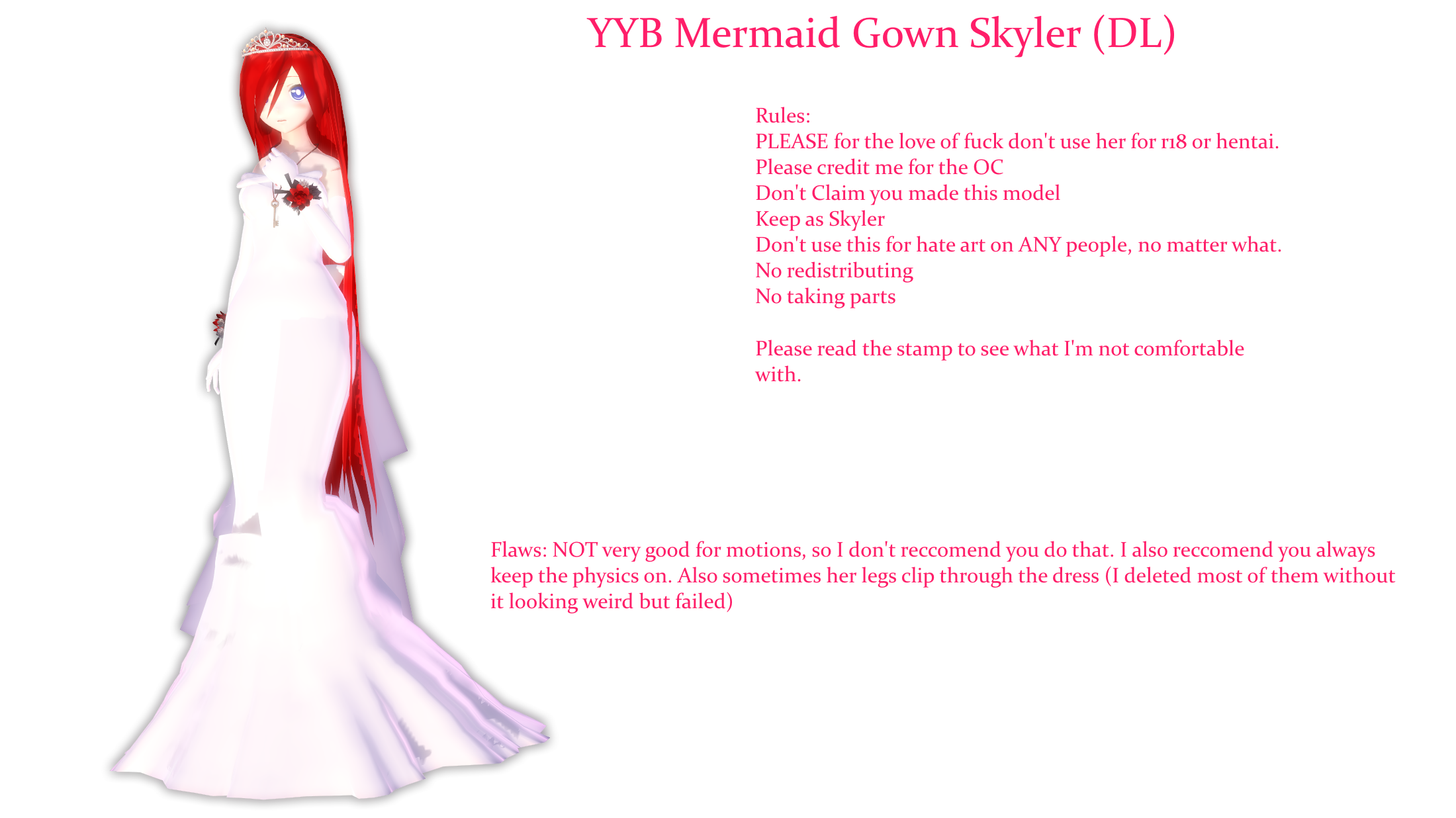 MMD: YYB Mermaid Gown Skyler (DL Down) by PrincessSkyler on DeviantArt