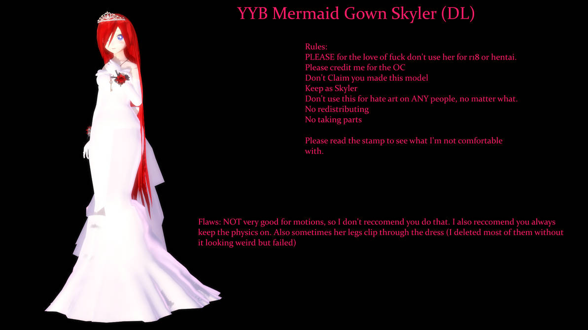 MMD: YYB Mermaid Gown Skyler (DL Down) by PrincessSkyler on DeviantArt