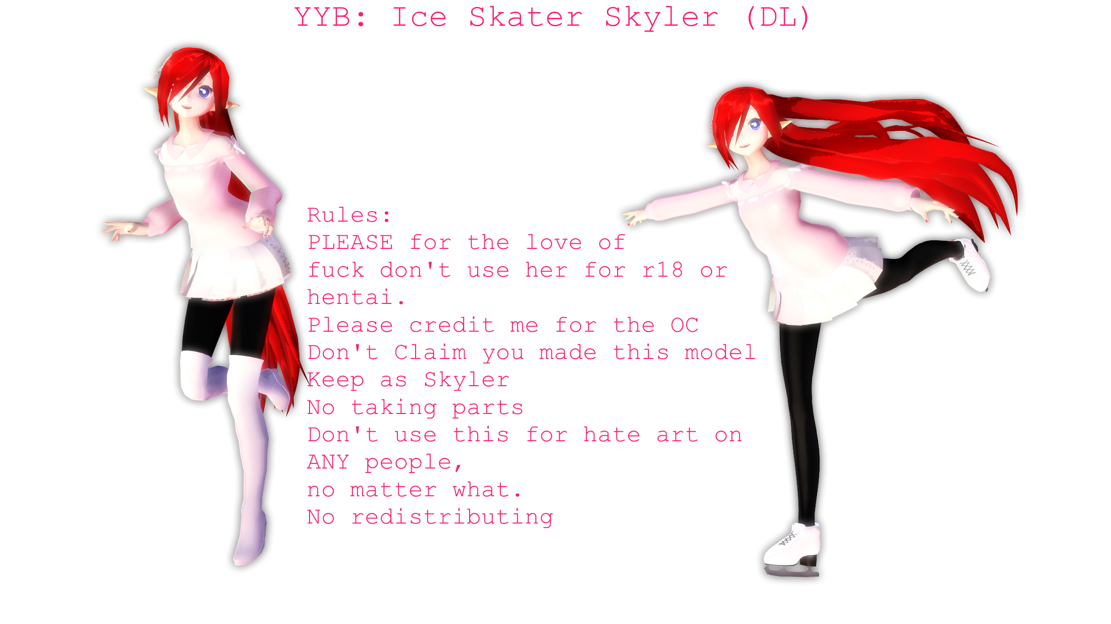 MMD: YYB Ice Skater Skyler (DL Down) by PrincessSkyler on DeviantArt