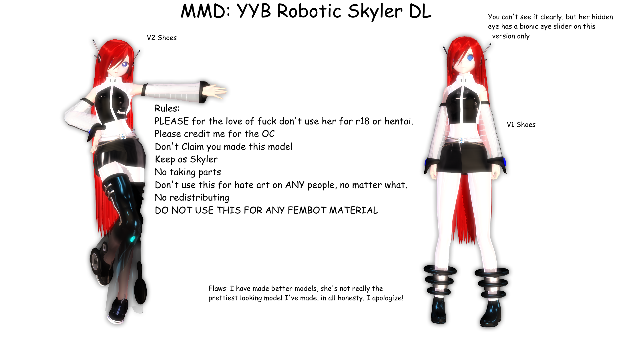 MMD: YYB Robotic Skyler (Download down) by PrincessSkyler on DeviantArt