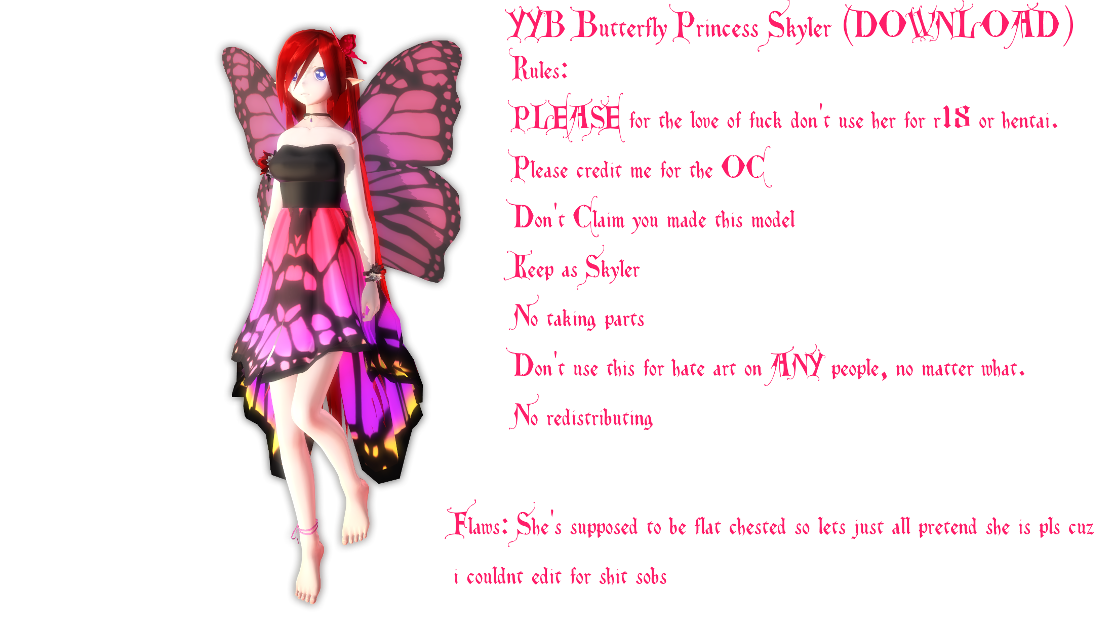 MMD: YYB Butterfly Princess Skyler (DL Down) by PrincessSkyler on ...