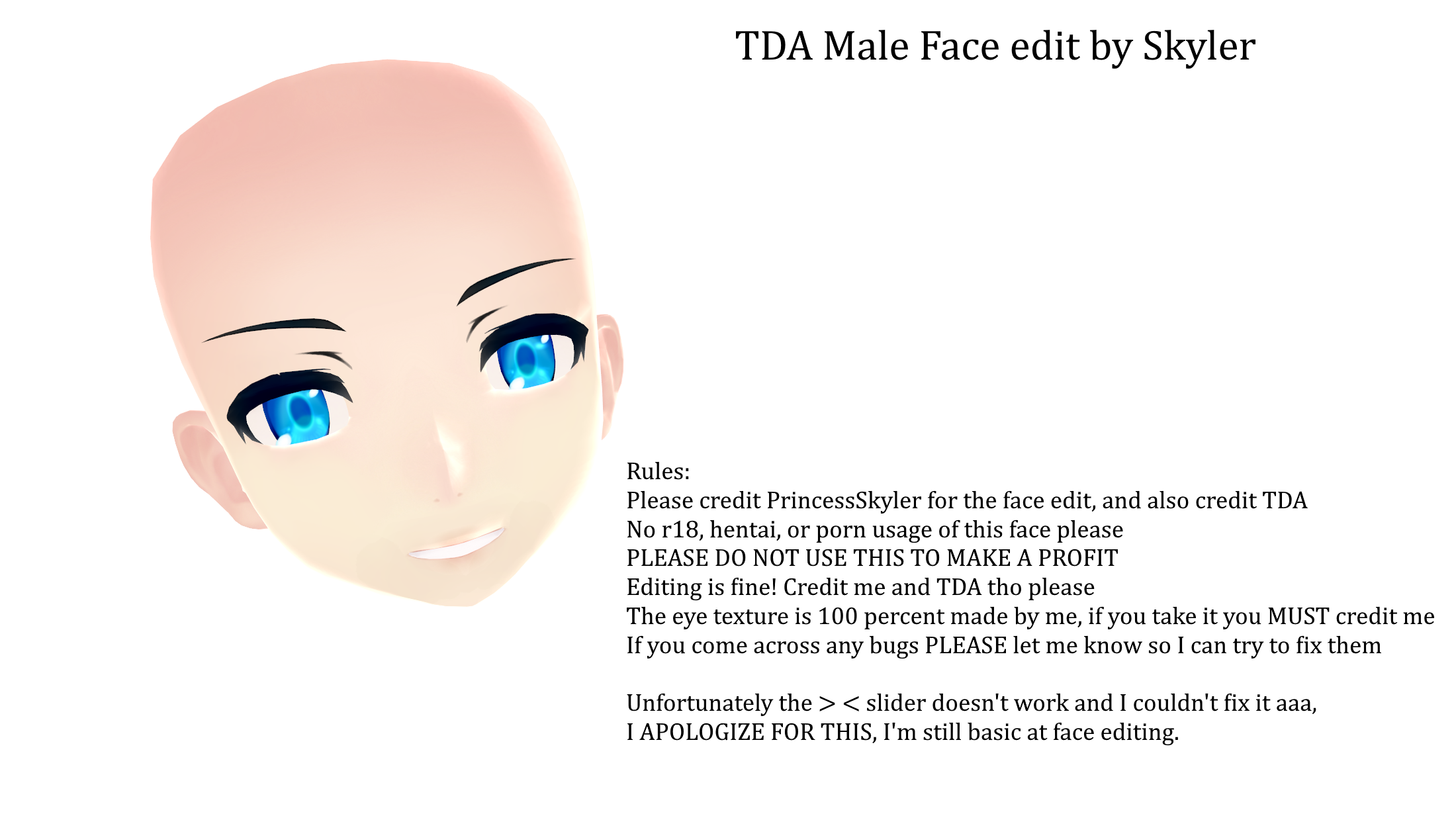 DOWNLOAD: TDA Male face Edit (down) by PrincessSkyler on DeviantArt