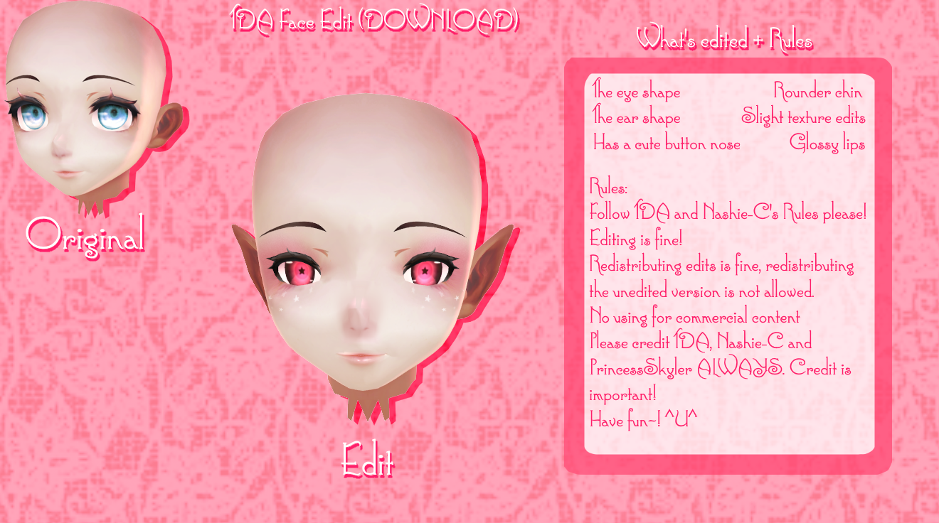 [DOWNLOAD] TDA Face Edit by PrincessSkyler on DeviantArt