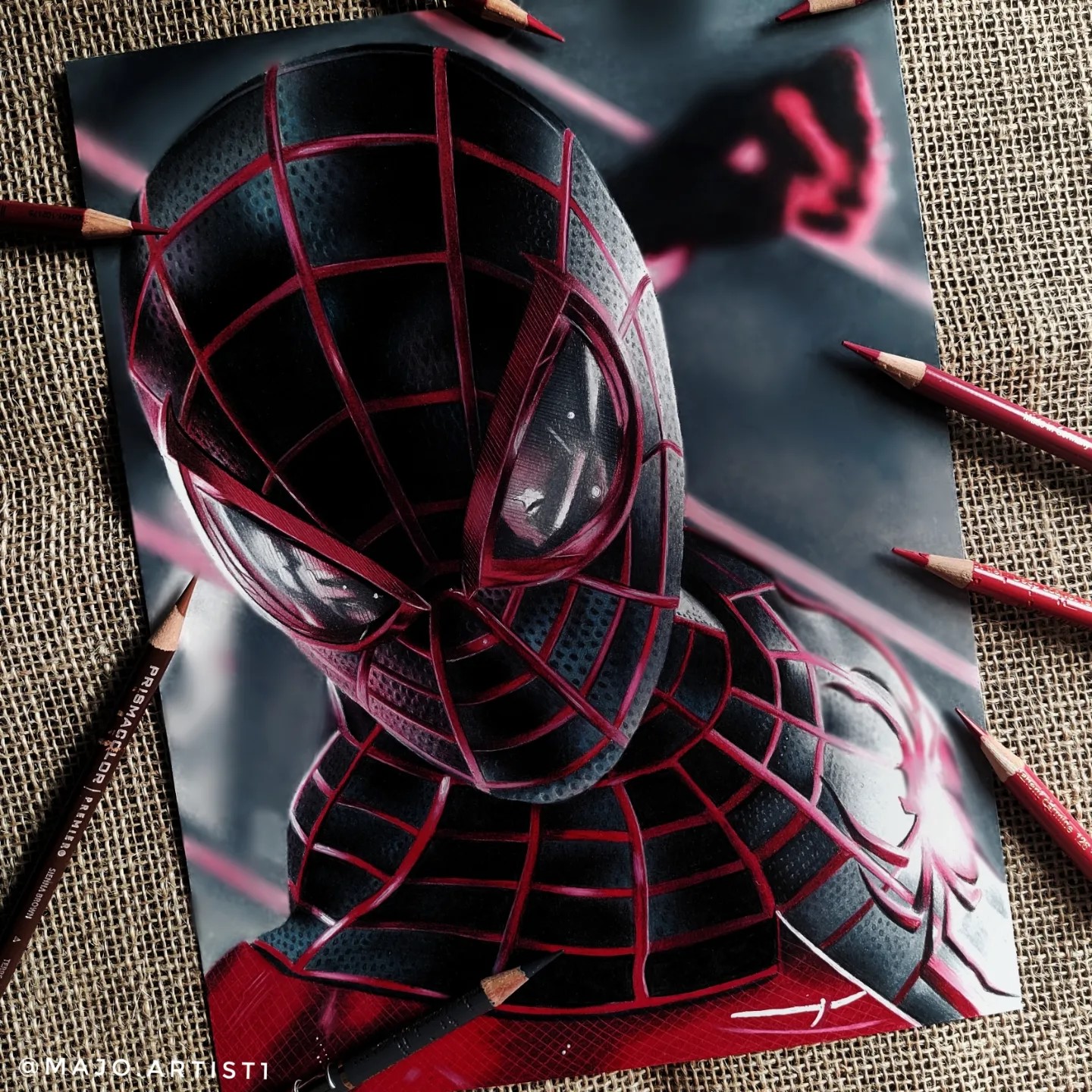 Miles Morales color drawing by majoartist1 on DeviantArt