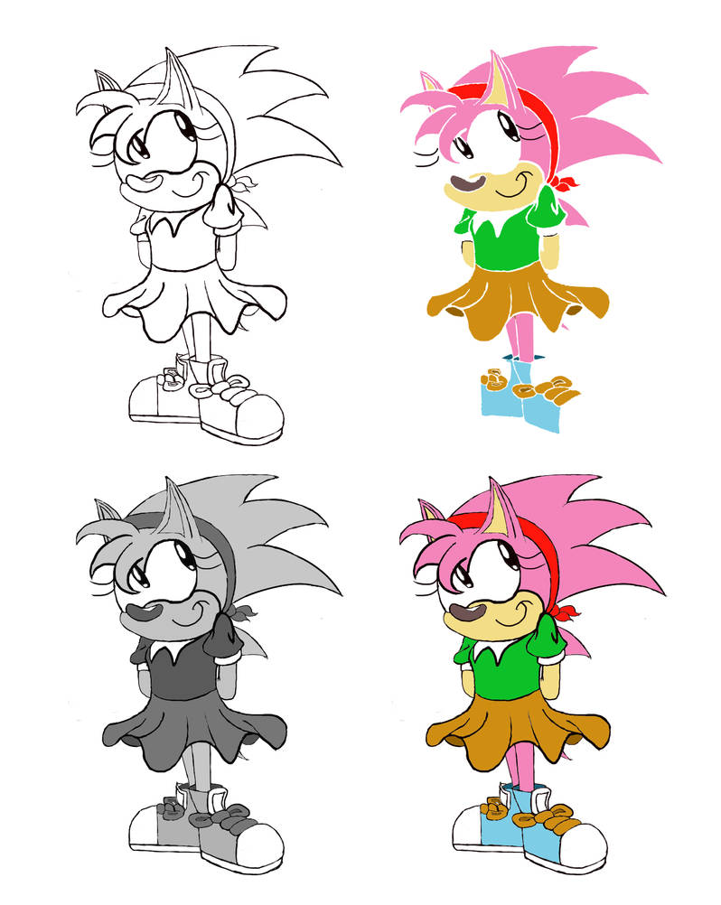Cute Lil' Classic Amy by Cradow on DeviantArt