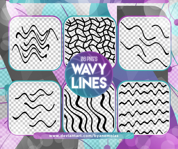 WAVY LINES - PNG PACK #1 by Anemoias by byAnemoias on DeviantArt