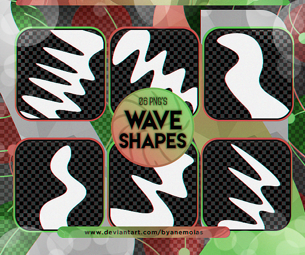 WAVE SHAPES - PNG PACK #2 by Anemoias by byAnemoias on DeviantArt