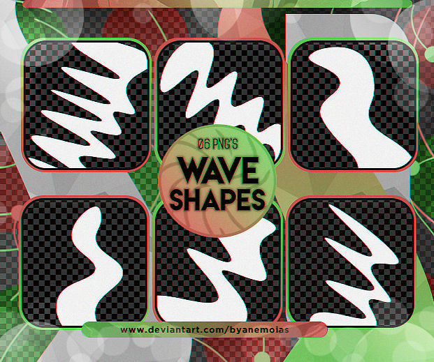 WAVE SHAPES - PNG PACK #2 by Anemoias by byAnemoias on DeviantArt